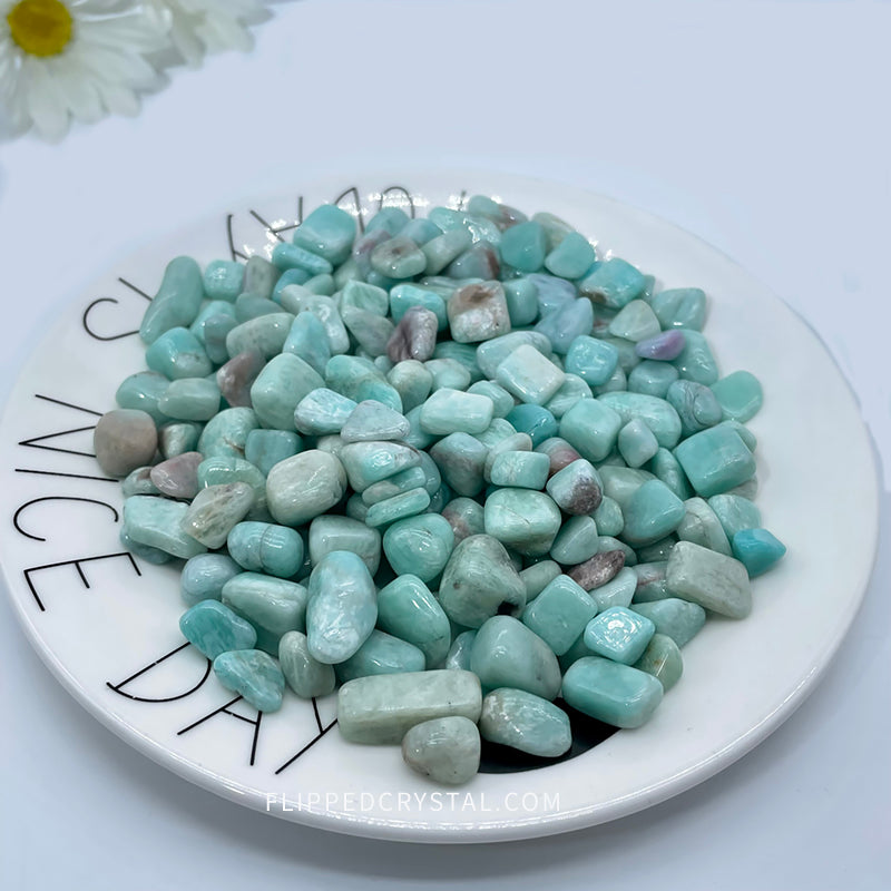 Amazonite chips $15/KG – Flipped Crystal
