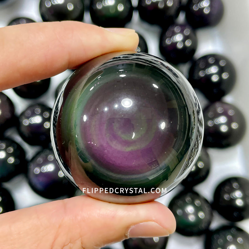 Rainbow Obsidian Sphere – Flipped Crystal